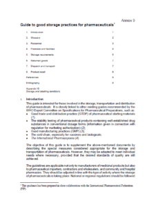 GUIDE TO GOOD STORAGE PRACTICES FOR PHARMACEUTICALS - Dumaic Global Health